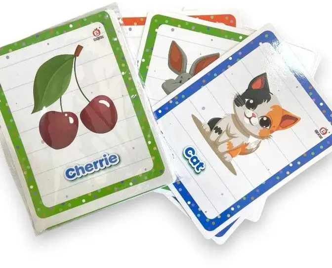 BIG FLASH CARDS FRUITS, ANIMALS & VERBS | Mundidáctico